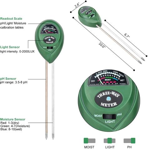 3 In 1 Bodem Ph Meter Bodem Tester Kits Vocht Ligh Grandado