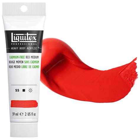 Liquitex Professional Heavy Body Acrylic Cadmium Free Red Medium 2oz