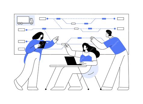 Premium Vector Big Data In Transportation Isolated Cartoon Vector Illustrations