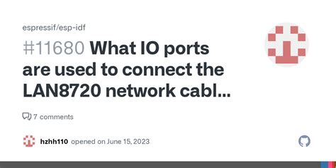 What Io Ports Are Used To Connect The Lan8720 Network Cable To Esp32 S3 Idfgh 10426 · Issue