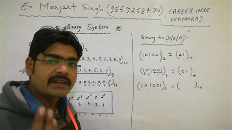 binary decimal octal hexa conversion by er manjeet sir youtube