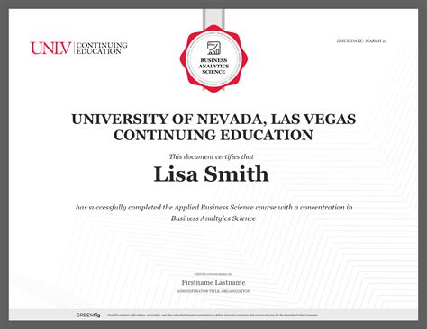 Business Analytics Certification Course University Of Nevada Las Vegas