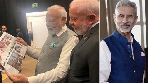 Indias Modi Out Of This World Eam S Jaishankar Shares Picture Of Pm Narendra Modi Holding