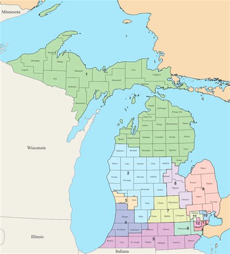Michigan Congressional Districts Map 2024 Map Glynda Adriaens