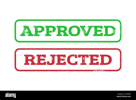 Approved And Rejected Stamp Sign Stock Vector Image And Art Alamy