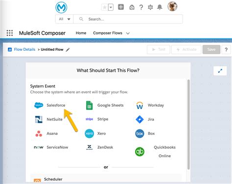 use mulesoft composer to integrate salesforce orgs and slack