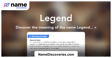 Legend Name Meaning And Origin