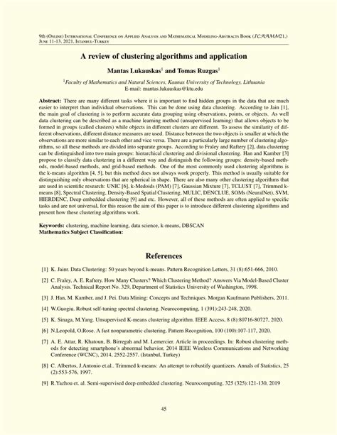 Pdf A Review Of Clustering Algorithms And Application