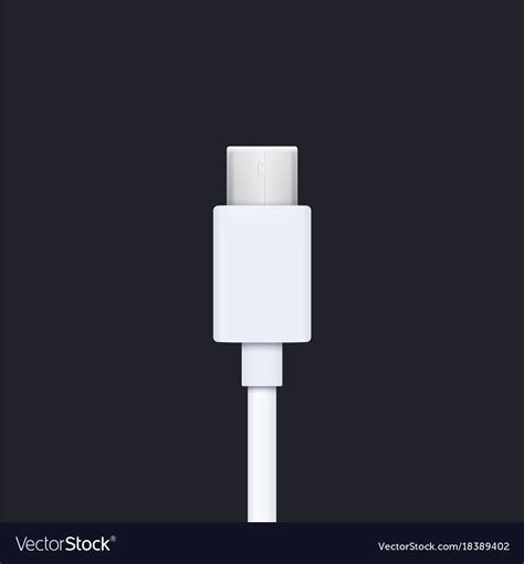 Usb Type C Plug Royalty Free Vector Image VectorStock