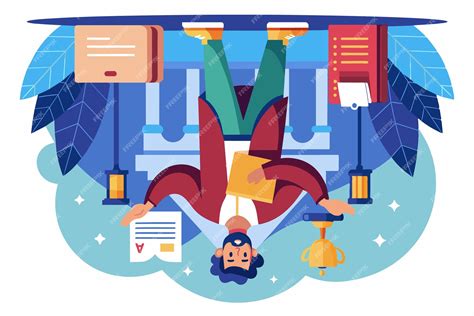 Premium Vector Flatstyle Playwright With Play Scripts And Stage Diagrams