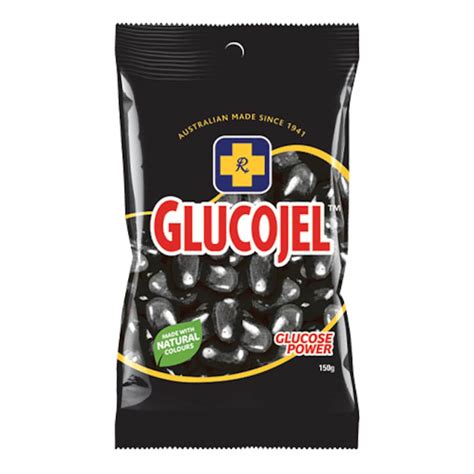 Gold Cross Glucojel Jelly Beans Black 150g Healthylife
