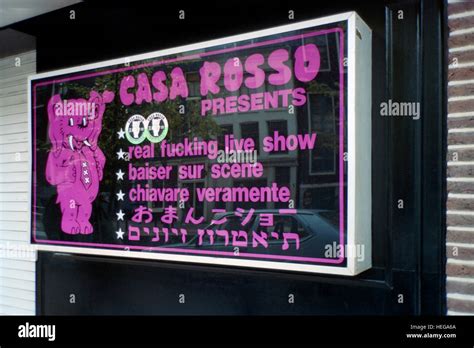 Sign Advertising Sexual Services On Offer In Amsterdam Holland Stock Photo Alamy