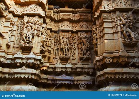 Beautifully Carved Idols Jain Temple Situated In The Fort Complex