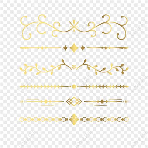 Golden Vintage Decorative Pattern Line Elements Patterns And Lines Decorative Lines Decorative