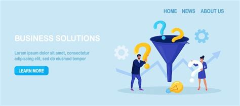 Premium Vector Faq Frequently Asked Question Business People With Funnel To Get Solution