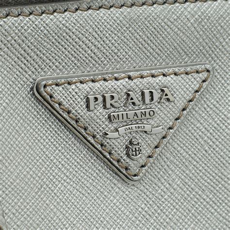 Prada Metallic Silver Lux Promenade Bag The Closet