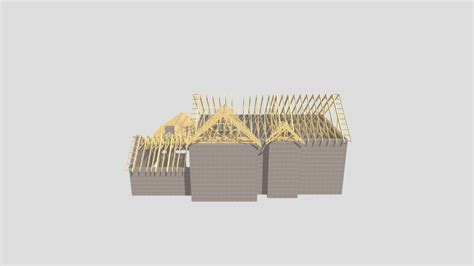 Kelly House Attic Truss Roof Rev A Download Free 3d Model By Dermf