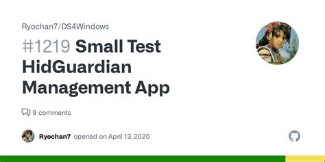 Small Test HidGuardian Management App Issue 1219 Ryochan7 DS4Windows GitHub