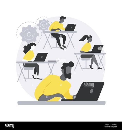 Computer Lab Abstract Concept Vector Illustration Stock Vector Image Art Alamy