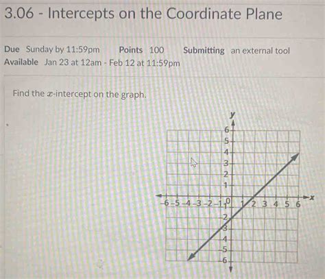 solved 3 06 intercepts on the coordinate plane due sunday by 11 59