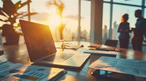 Business Analytics Dashboard On A Laptop Screen With Charts And Graphs Visible The Foreground