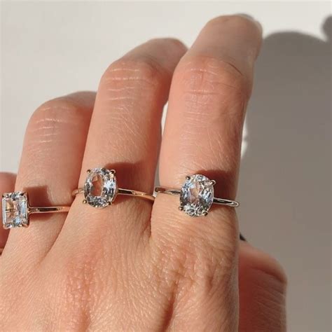 The 20 Best White Sapphire Engagement Rings Who What Wear