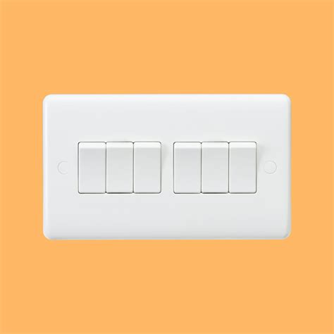 G Way Switch Curved Edge White