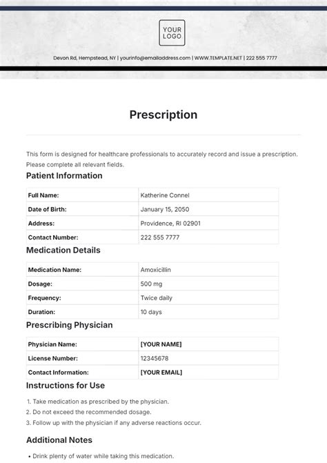 Free Prescription Templates To Edit Online