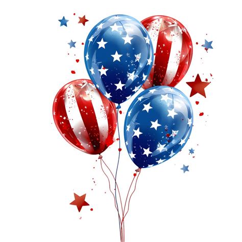 12 Png 4th Of July Balloons Clipart Imageswatercolor Clipart