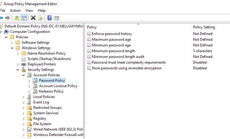 Password Complexity Issue Windows Server 2019