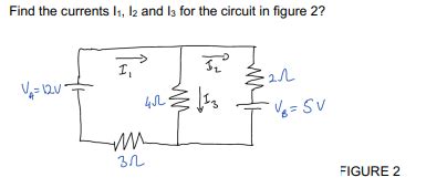 Solved Find The Currents I I And I For The Circuit In Chegg