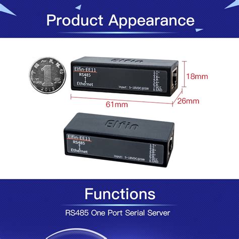 Serial Port Rs485 To Ethernet Device Server Module Support Elfin Ee11a Tcpip Telnet Modbus Tcp