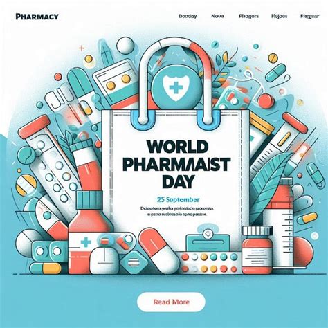 Gradient Pharmacist Day Landing Page Template Premium Ai Generated Image