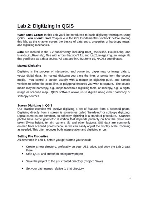Lab 2 Qgis Pdf Geographic Information System Keyboard Shortcut