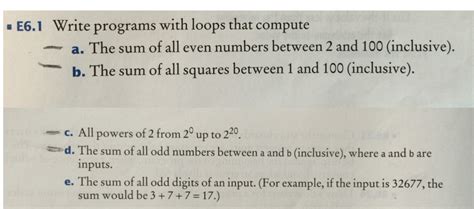 [solved] problem e6 2 a b c d from the book not e liste