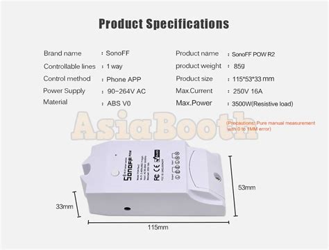 Sonoff Pow R2 Wireless Power Utility Watt Meter Asia Booth