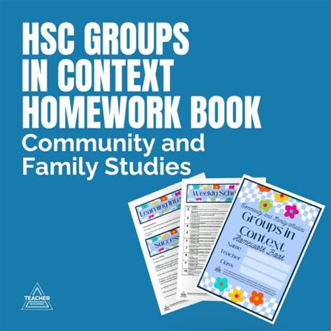 hsc cafs groups in context homework book teacher professional development