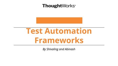 Test Automation Frame Works Ppt