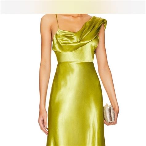 House Of Harlow 1960 Dresses House Of Harlow Green Satin Dress