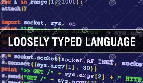 Loosely Typed Language Text Written On Programming Code Abstract