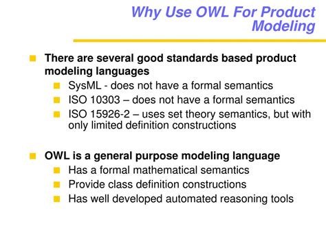 Ppt Using Owl 2 For Product Modeling Powerpoint Presentation Free Ppt Using Owl 2 For Product Modeling Powerpoint Presentation Free