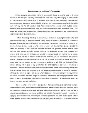 ECON 4 ECONOMICS ASSIGNMENT HEHE Name Dominguez Ronald S Date December 02 2021 Section