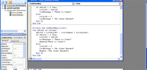 Using Visual Basic Access Vba