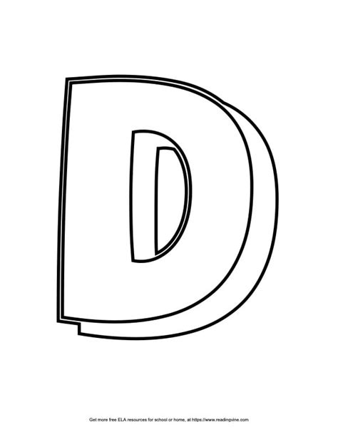 Bubble Letter D 19 Free Printable Styles