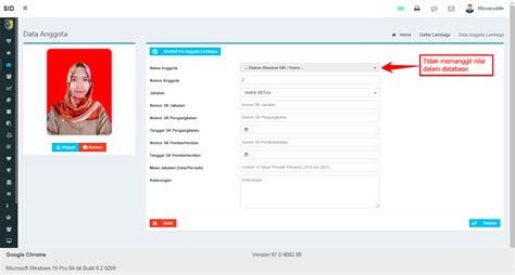 PREMIUM Bug Error Field Nama Tidak Memanggil Nilai Dalam Database Saat Edit Data Anggota