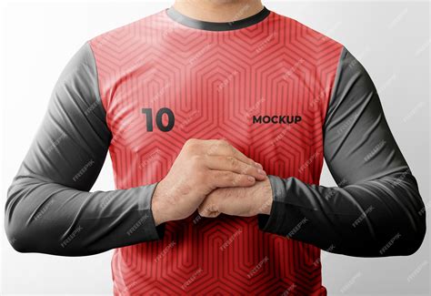 Premium Psd Man Dressed In Soccer Mock Up Kit