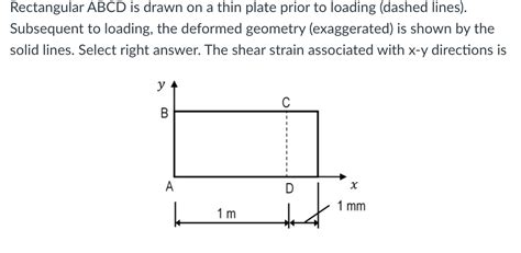 Solved Rectangular Abcd Is Drawn On A Thin Plate Prior To