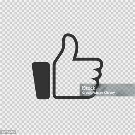 엄지 손가락 벡터 아이콘 Eps 10 투명 한 배경에 간단한 고립 된 기호 기호 처럼 가상현실에 대한 스톡 벡터 아트 및 기타 이미지 가상현실 개념 개념과 주제