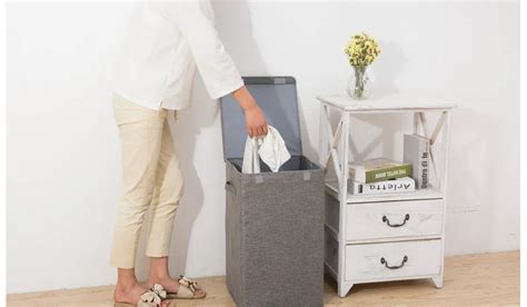 Хлопковая льняная складная корзина большой ящик для хранения водонепроницаемое ведро для белья