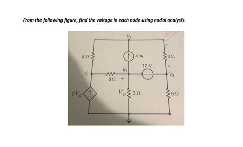 From The Following Figure Find The Voltage In Each